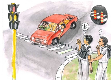 Automatic Spike System near Traffic Signal - IP4kids